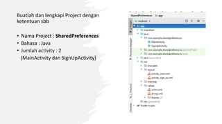 Praktek storage options - shared preferences | PDF