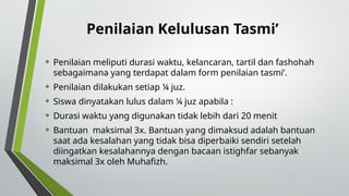 Praktek Tasmi’ hafalan alquran al karim bismillah | PPTX