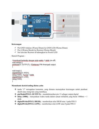 PRAKTIK ARDUINO UNO SMK NEGERI 7 SAROLANGUN | PDF