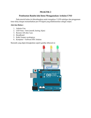 PRAKTIK ARDUINO UNO SMK NEGERI 7 SAROLANGUN | PDF