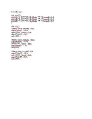 PRAKTIK ARDUINO UNO SMK NEGERI 7 SAROLANGUN | PDF