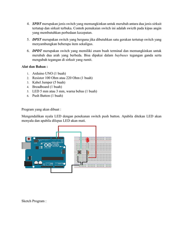 PRAKTIK ARDUINO UNO SMK NEGERI 7 SAROLANGUN | PDF