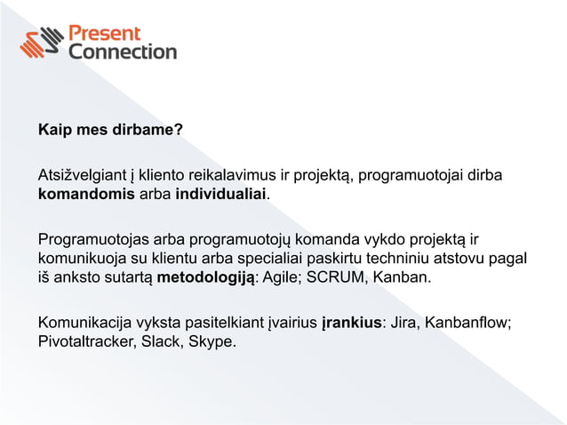 Present Connection informacija praktikantams | PPT