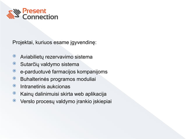 Present Connection informacija praktikantams | PPTX
