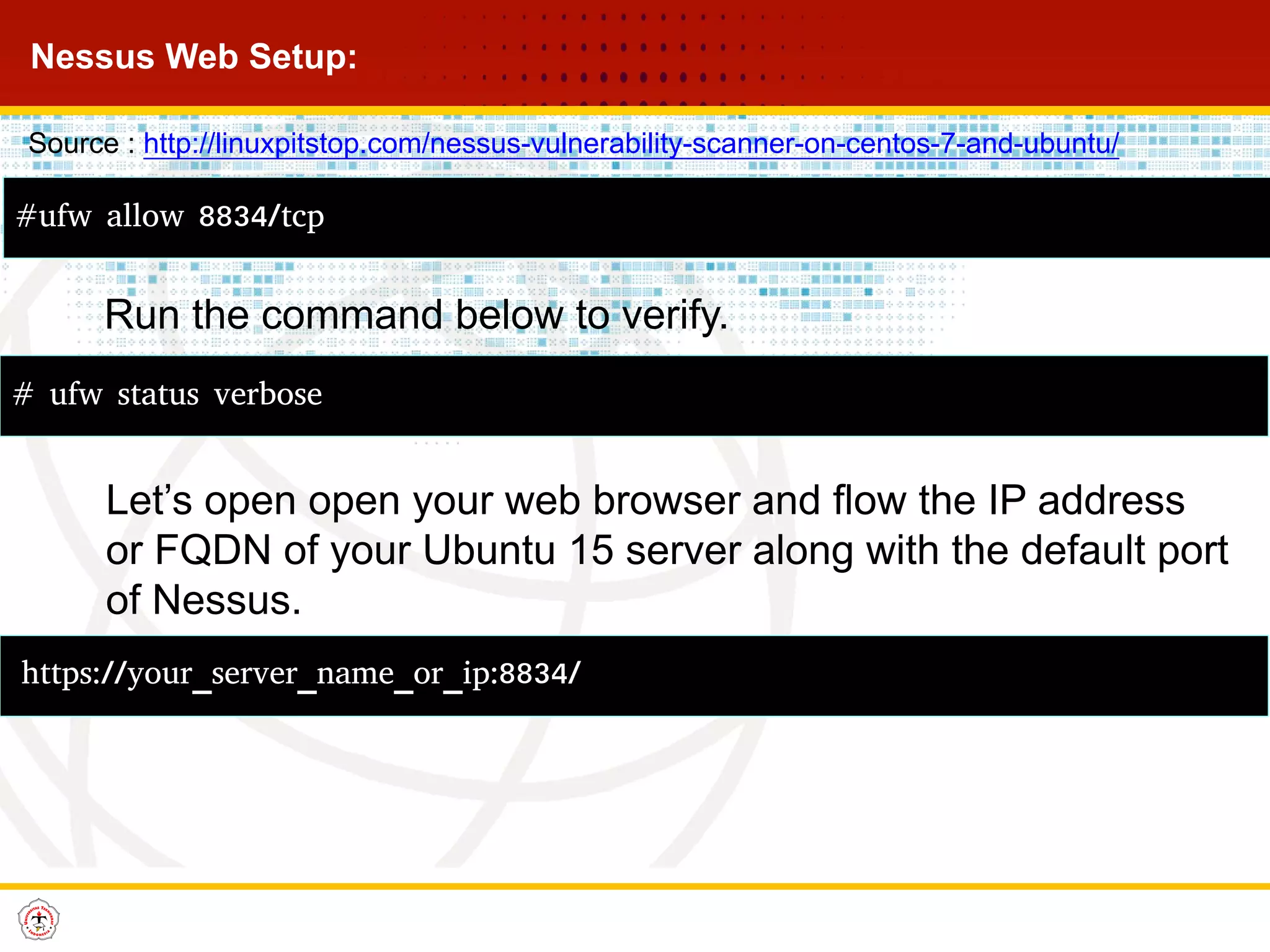 Praktikum 1-3 install nessus | PDF