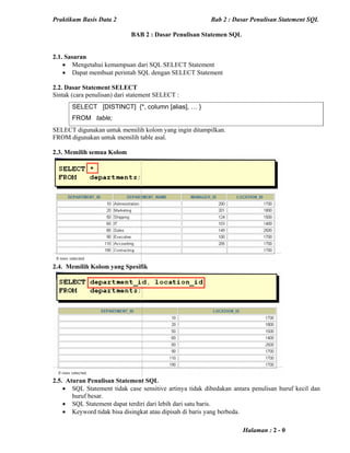 Praktikum Pertama SQL Structure Query Language | PDF