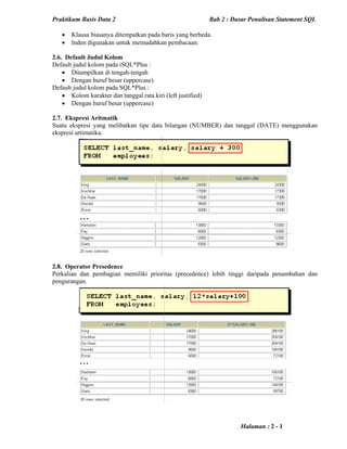 Praktikum Pertama SQL Structure Query Language | PDF