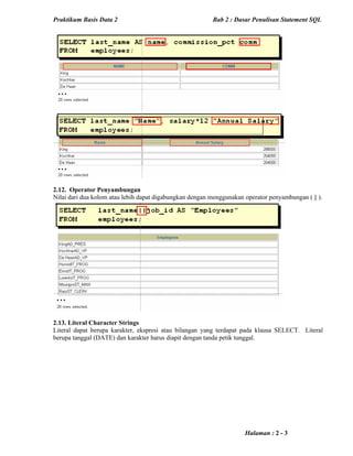 Praktikum Pertama SQL Structure Query Language | PDF