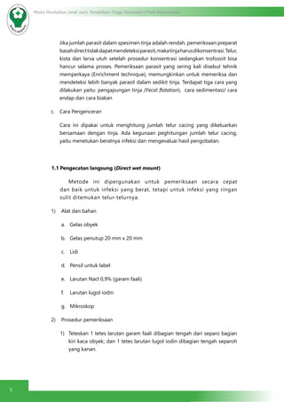 Pemeriksaan Tinja : Parasit Cacing | PDF