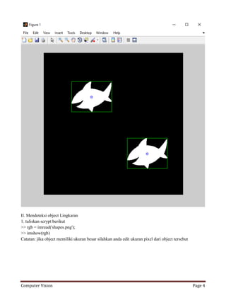 Computer Vision Praktikum 1 menggunakan Matlab R2013a | PDF
