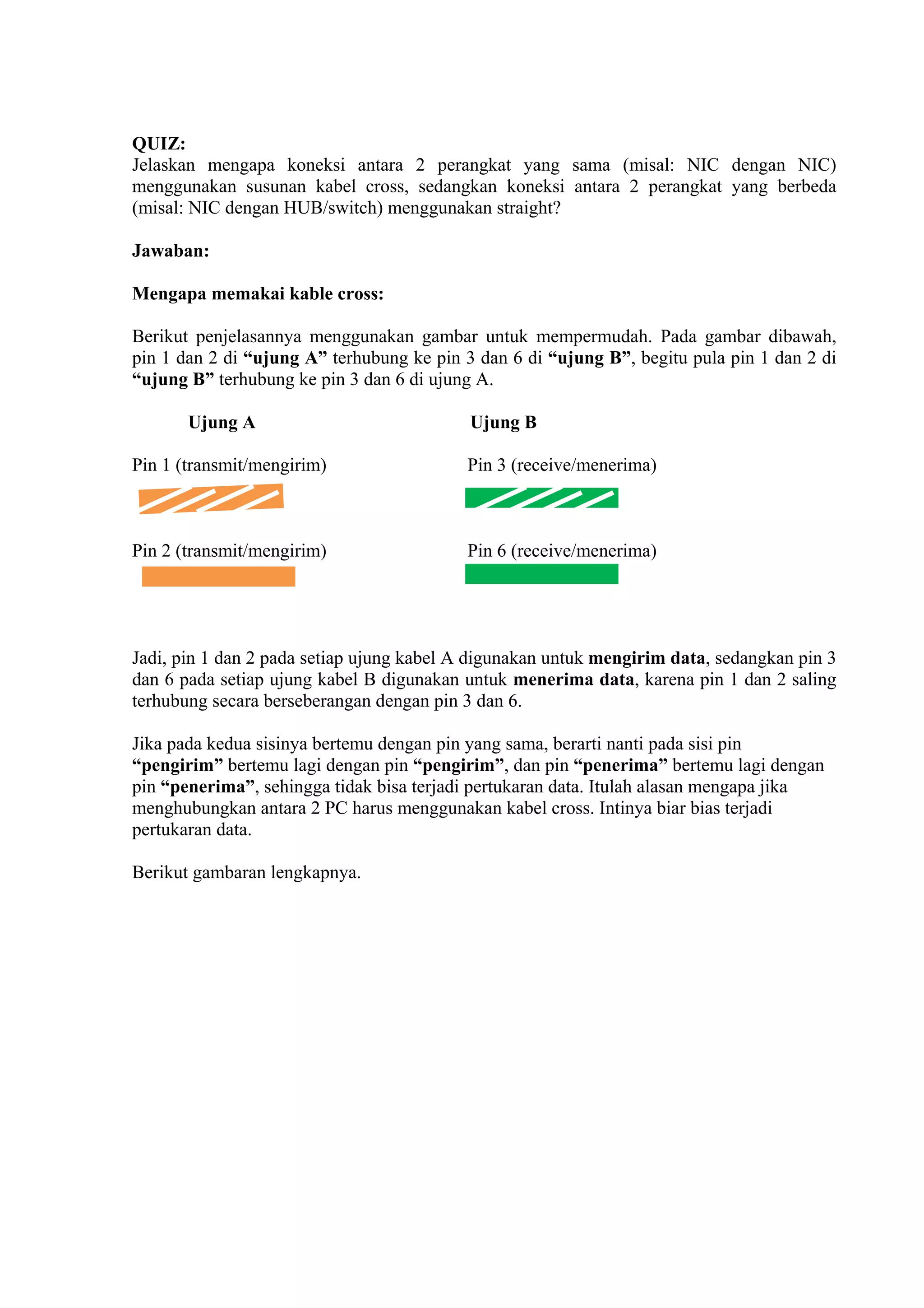 Praktikum1 komdat_pembuatan kabel UTP (stright dan cross) | PDF