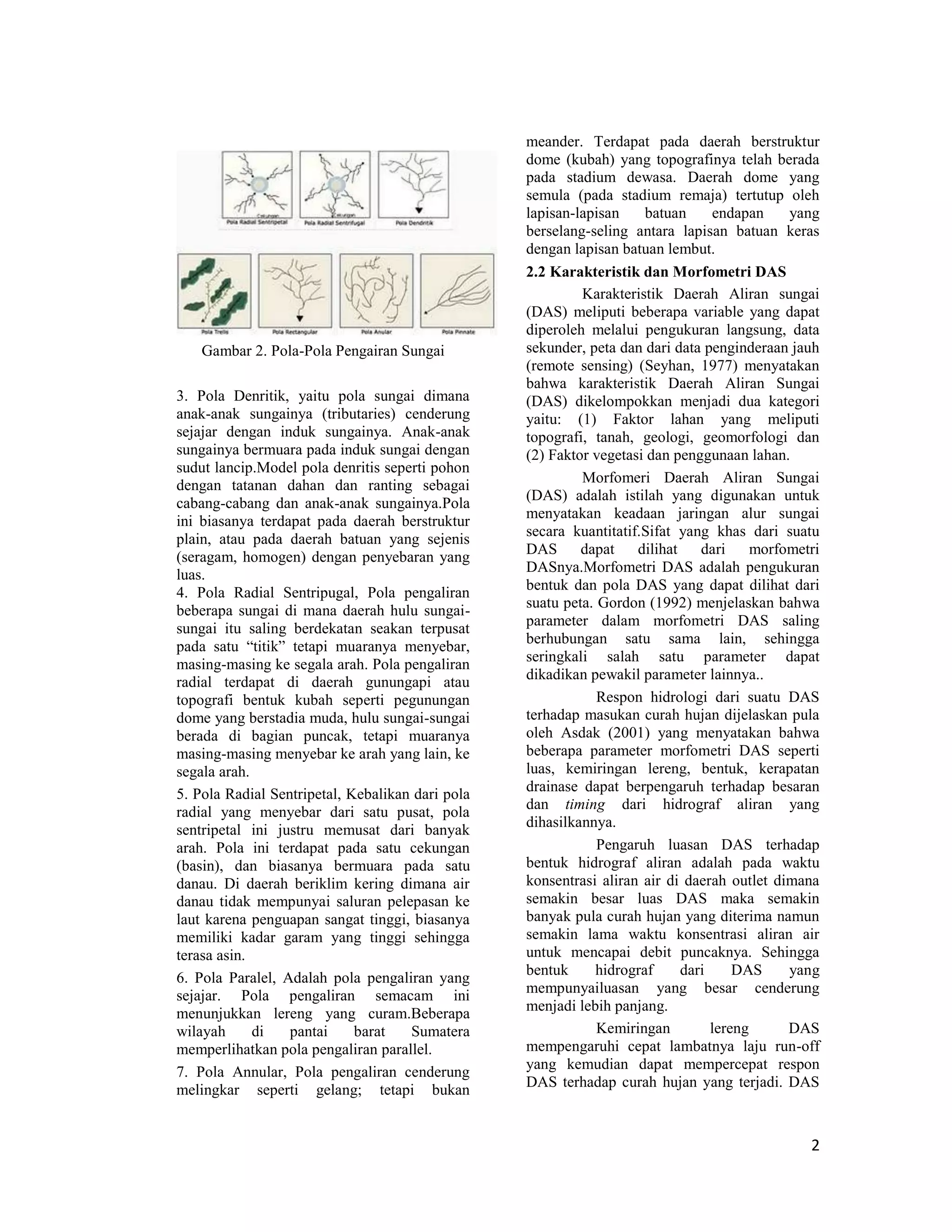 Praktikum 2 anhid (MORFOMETRI DAERAH ALIRAN SUNGAI) | DOCX