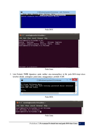 Perintah Internal pada DOS dan Linux | PDF