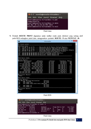 Perintah Internal pada DOS dan Linux | PDF