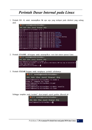 Perintah Internal pada DOS dan Linux | PDF