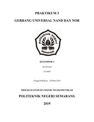Gerbang Universal NAND dan NOR | PDF