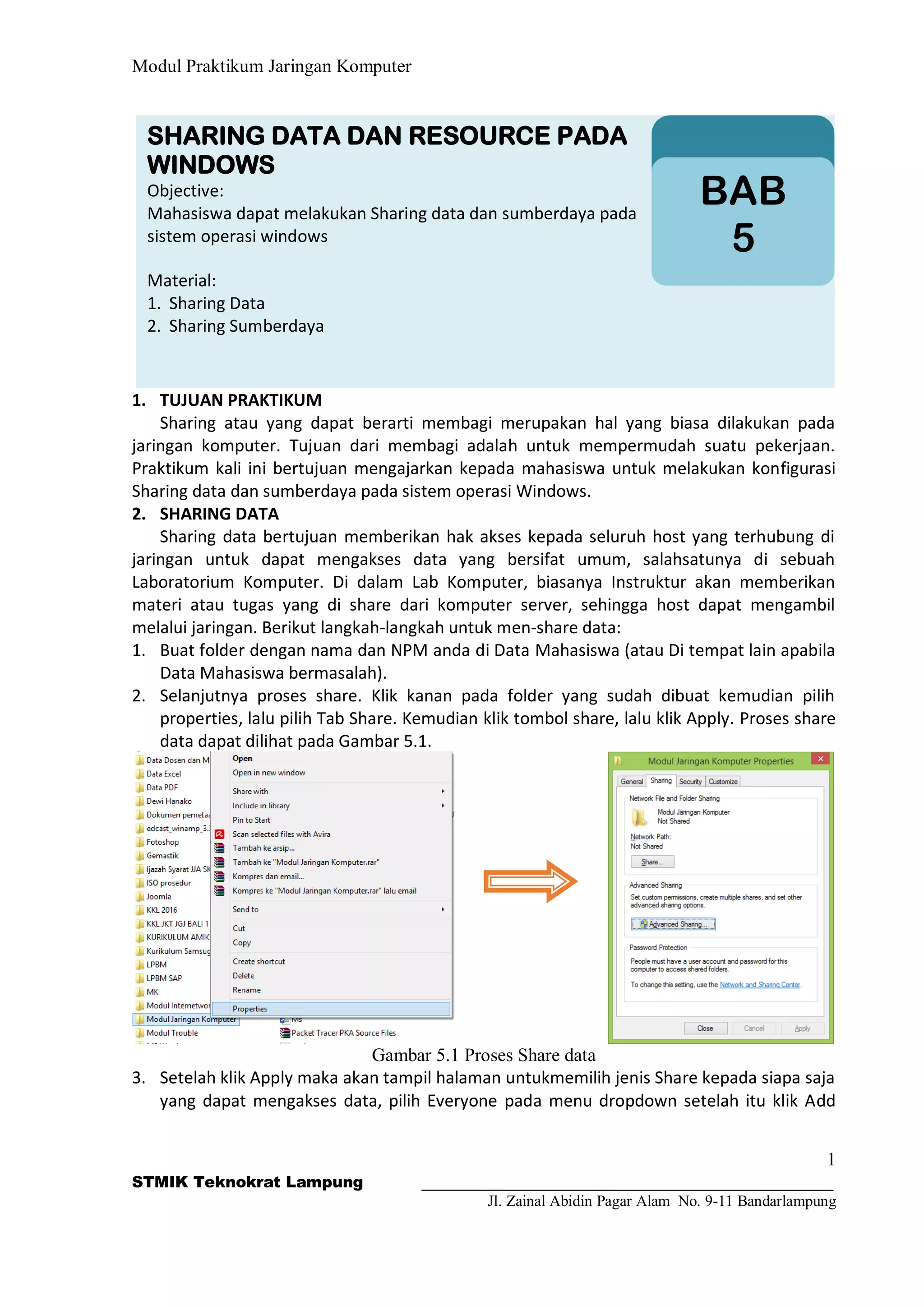 Praktikum 4 sharing data dan resource | PDF