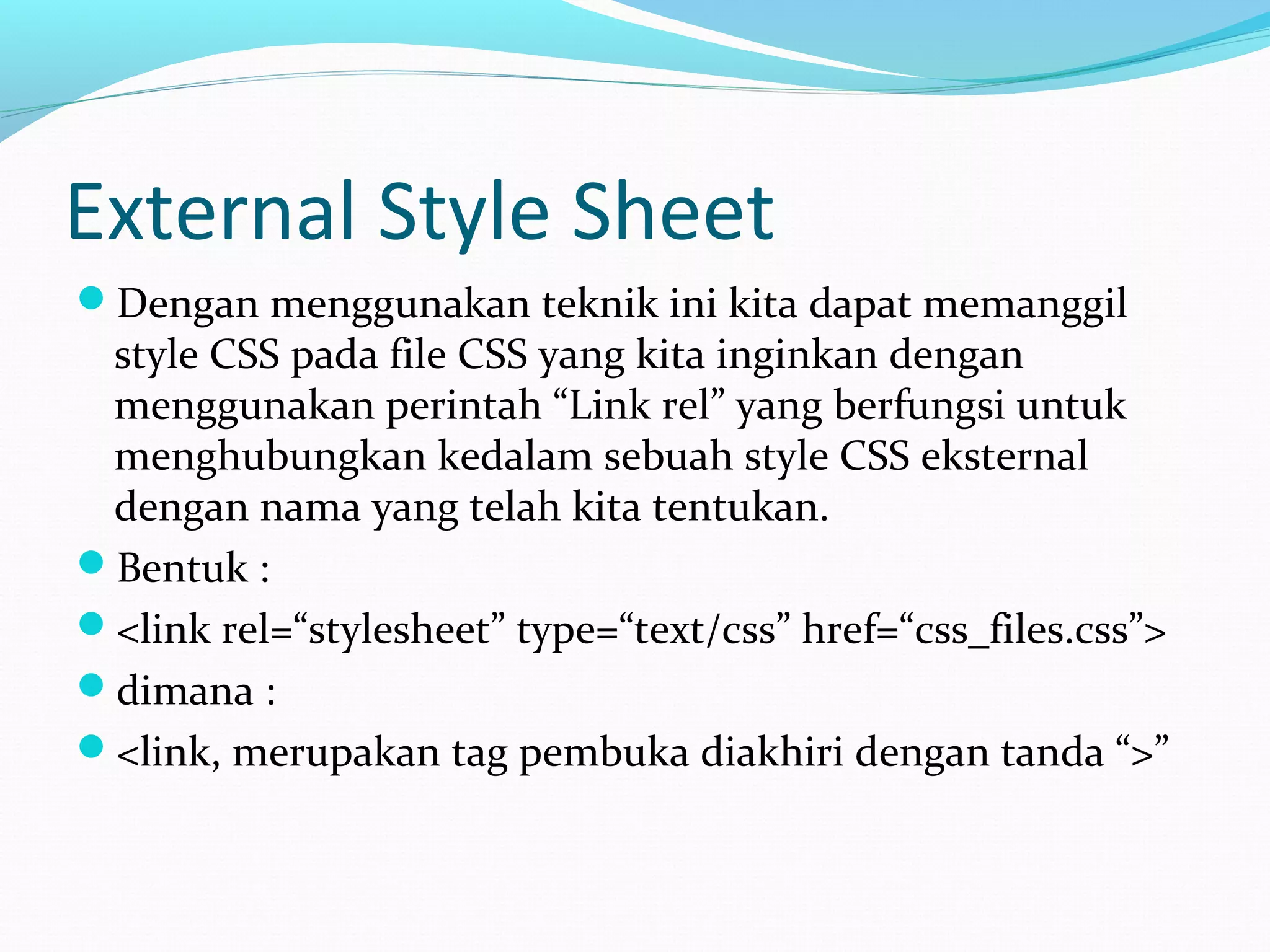 Materi CSS Dasar | PPT