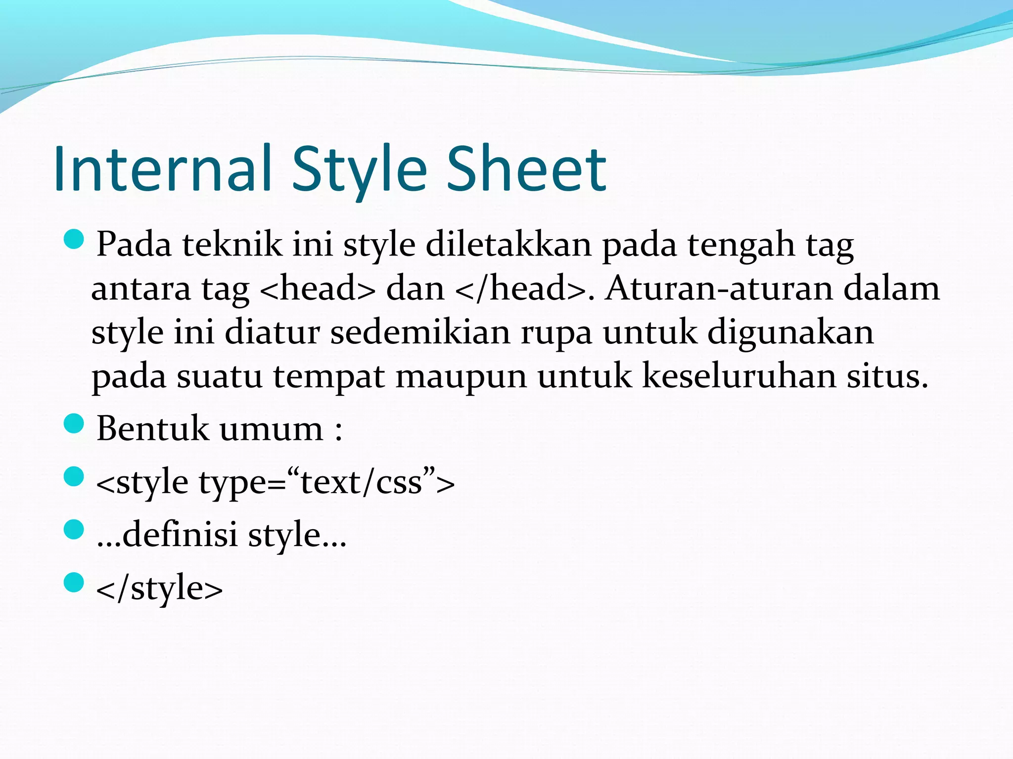 Materi CSS Dasar | PPT