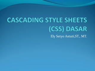 Materi CSS Dasar | PPT