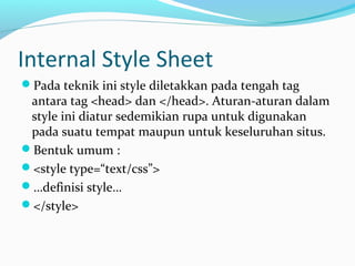 Materi CSS Dasar | PPT