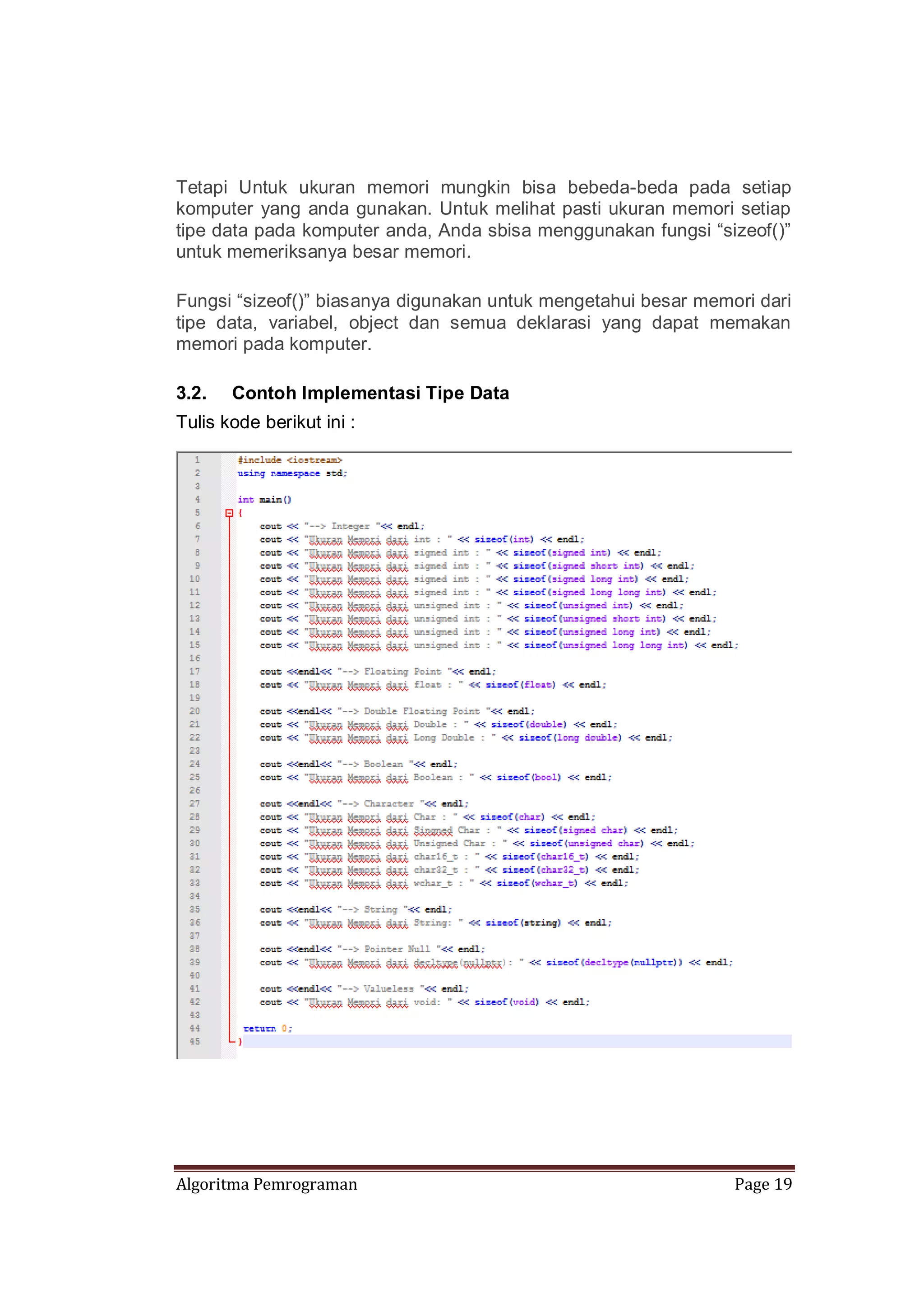 Praktikum Algoritma Pemrograman | PDF