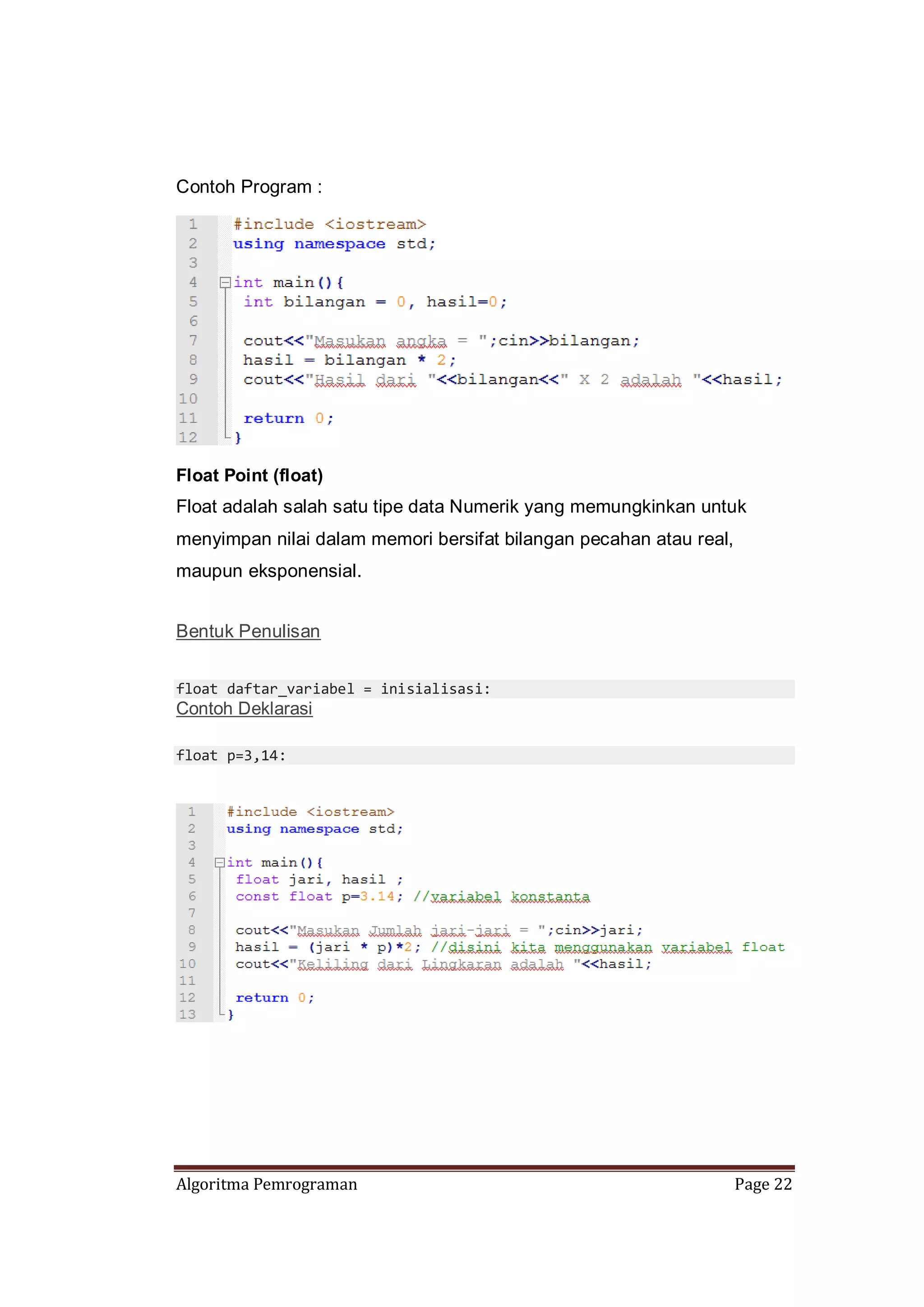 Praktikum Algoritma Pemrograman | PDF