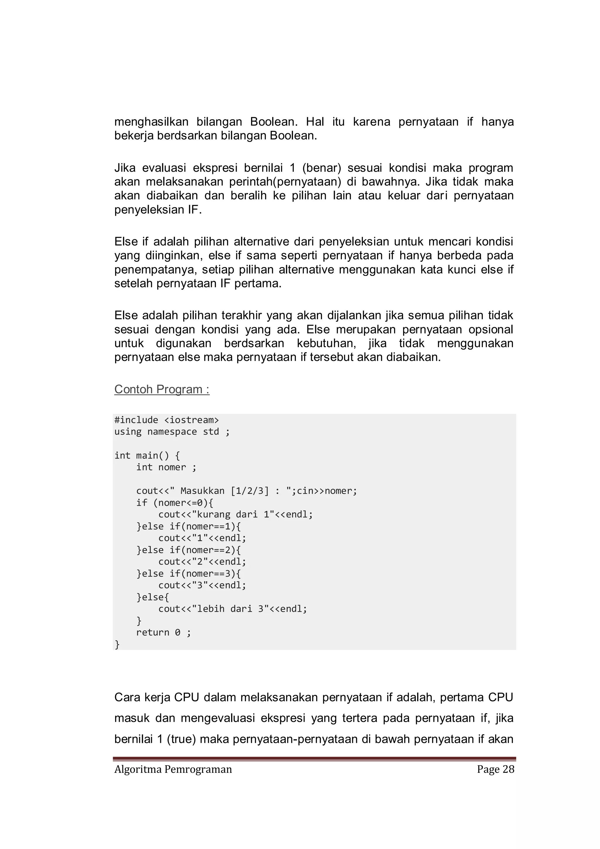 Praktikum Algoritma Pemrograman | PDF