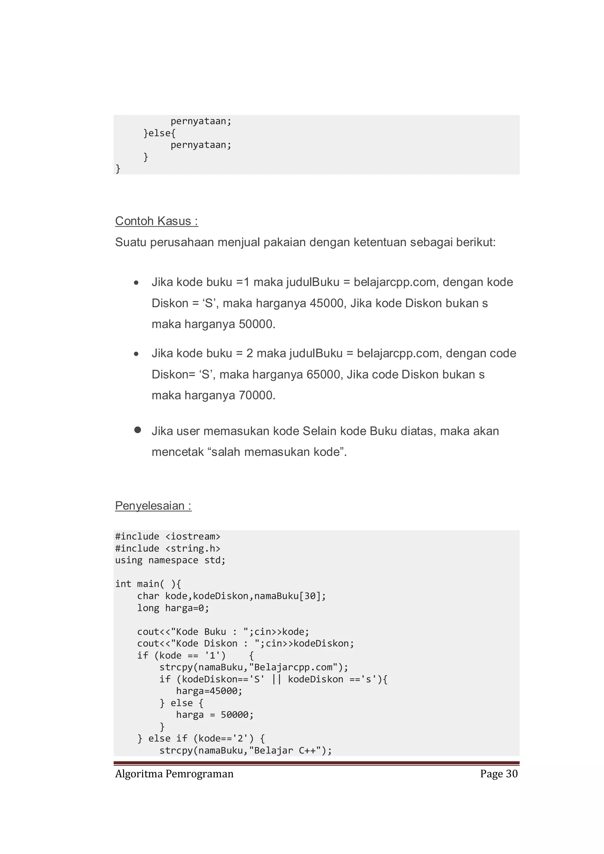Praktikum Algoritma Pemrograman | PDF