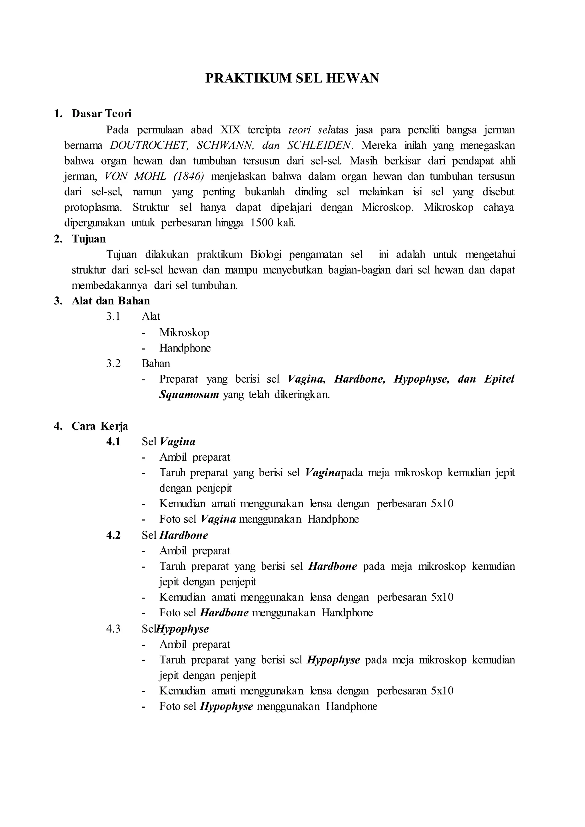 Praktikum biologi ipa 1 | DOCX