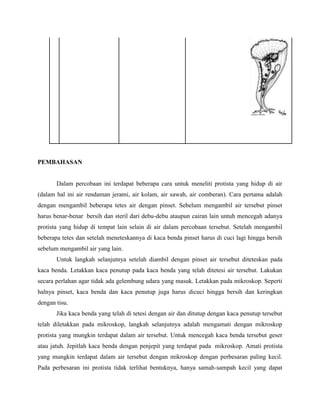 Praktikum bio protista | DOCX