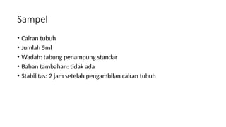 Praktikum Cairan Tubuh (cairan ascites, pleura) | PPTX