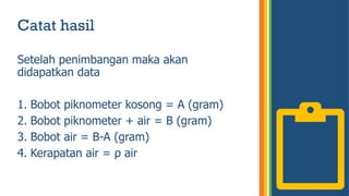 Farmasi Fisika bobot jenis dan kerapatan | PPTX