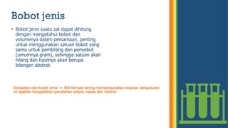 Farmasi Fisika bobot jenis dan kerapatan | PPTX