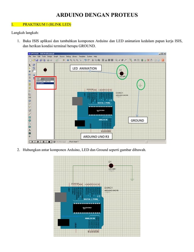 Praktikum i arduino dengan proteus | PDF