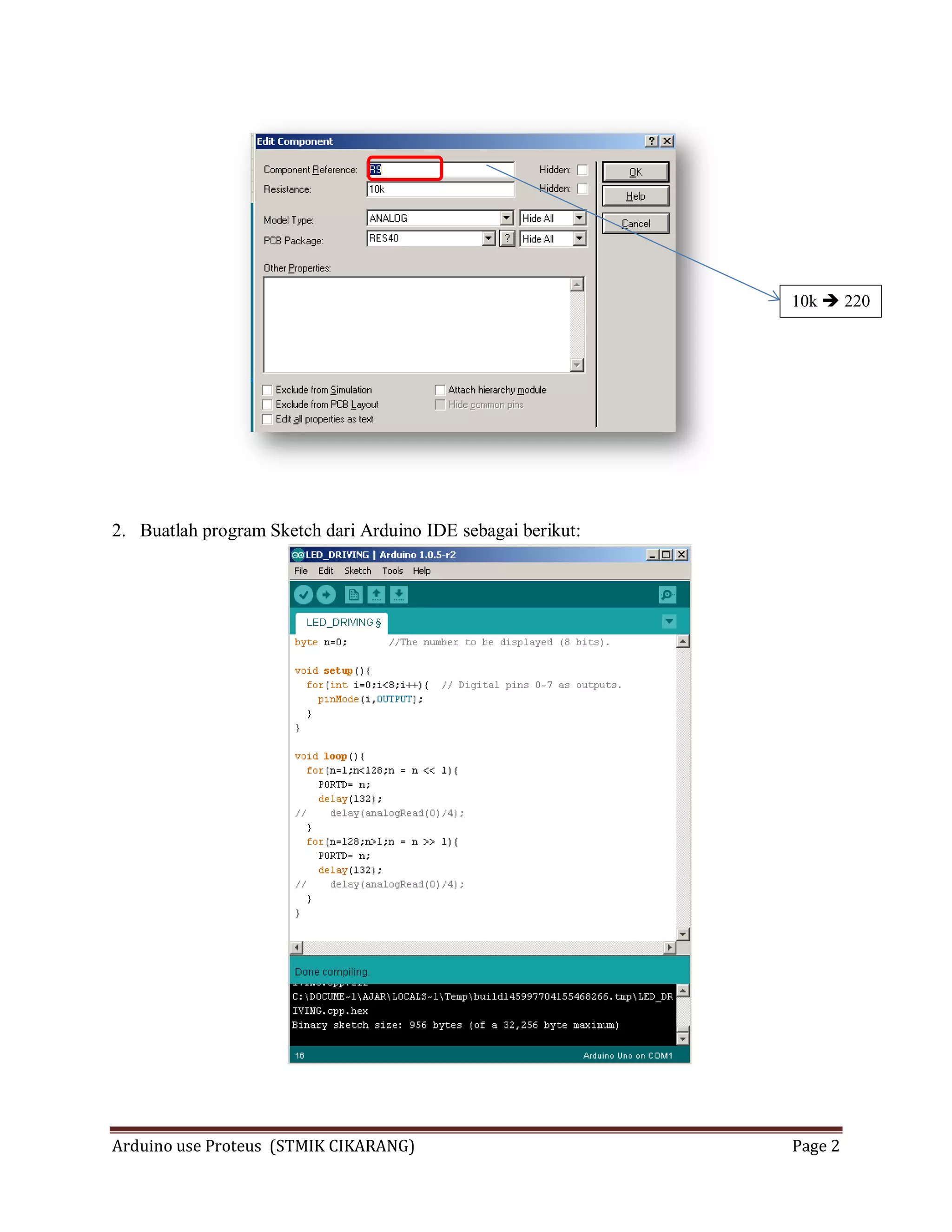 Praktikum ii driving led dengan arduino | PDF