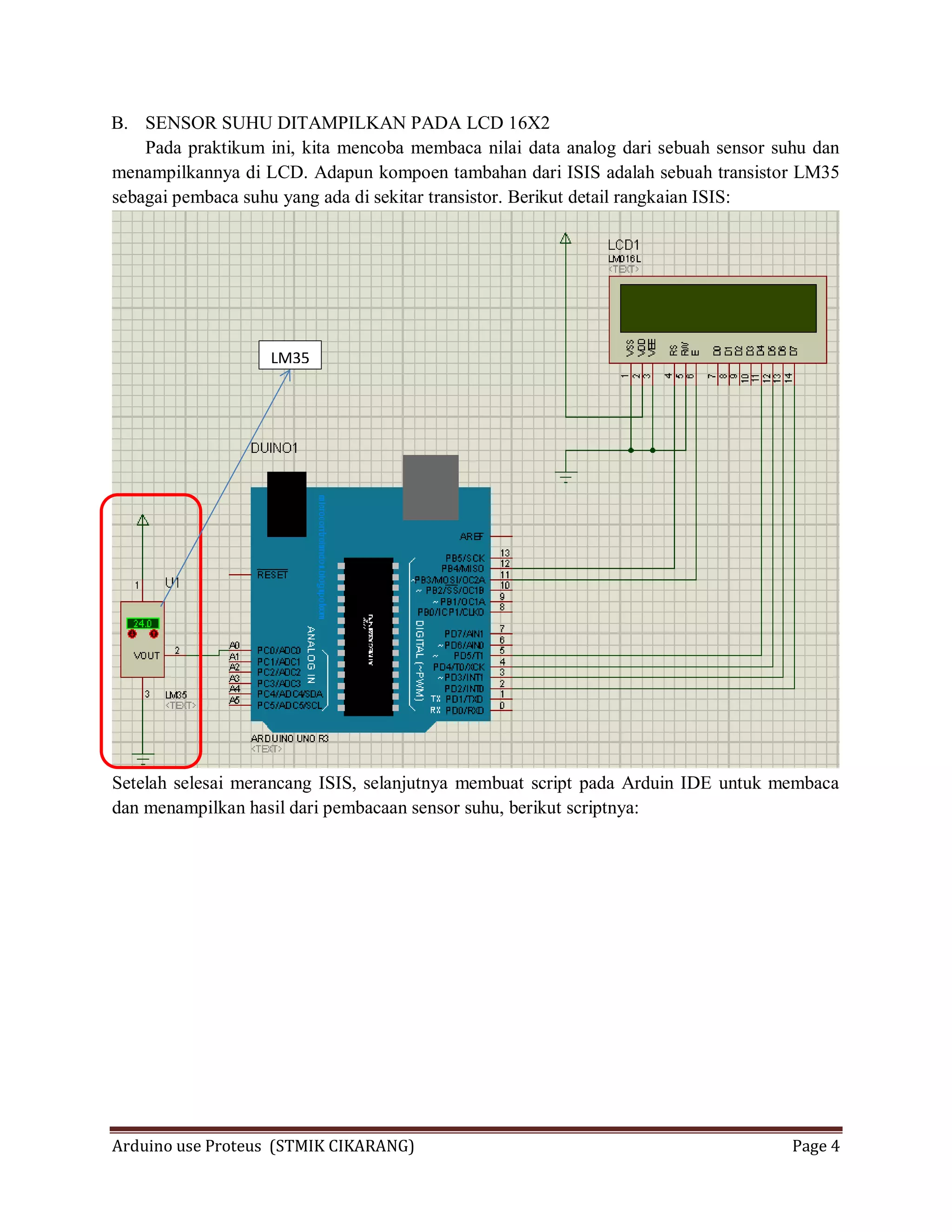 Praktikum iii lcd, servo motor, dan keypad dengan proteus | PDF