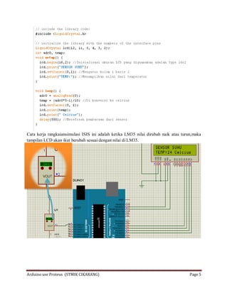 Praktikum iii lcd, servo motor, dan keypad dengan proteus | PDF