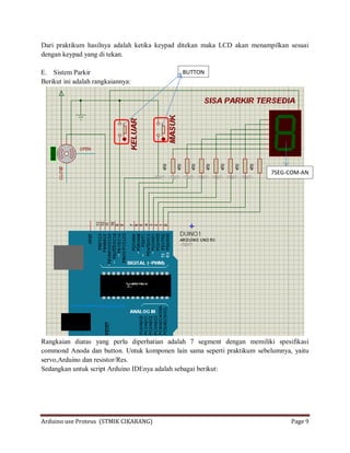 Praktikum iii lcd, servo motor, dan keypad dengan proteus | PDF