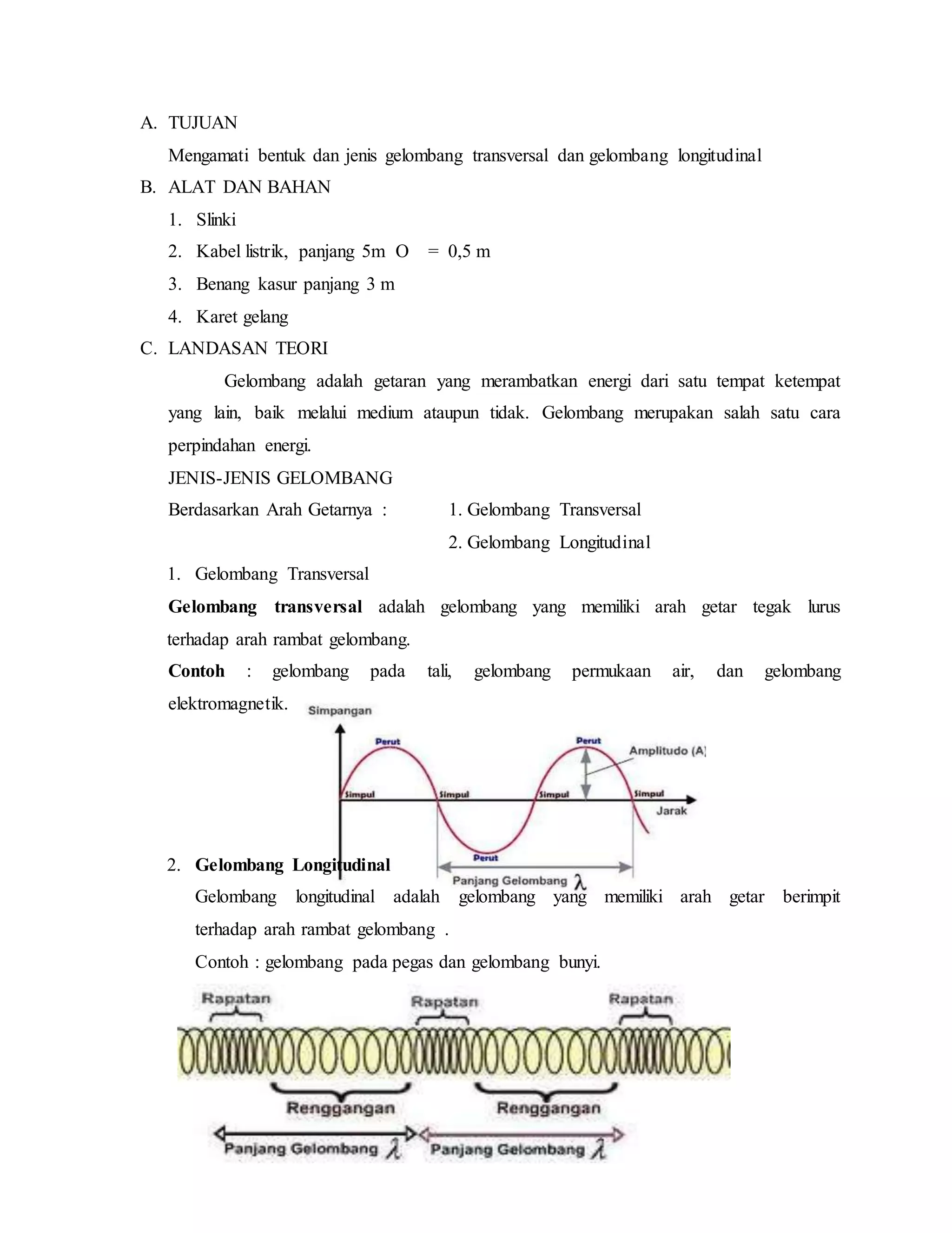 Gelombang Transversal dan Longitudinal | DOCX