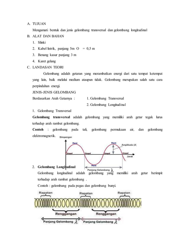 Gelombang Transversal dan Longitudinal | DOCX