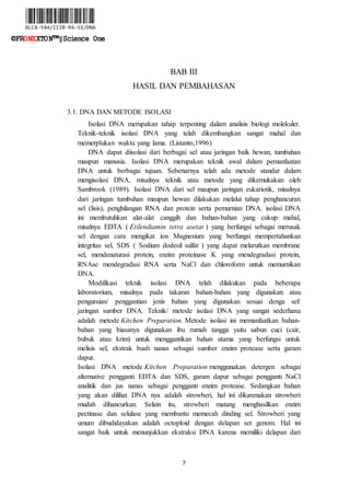 Praktikum isolasi dna | PDF
