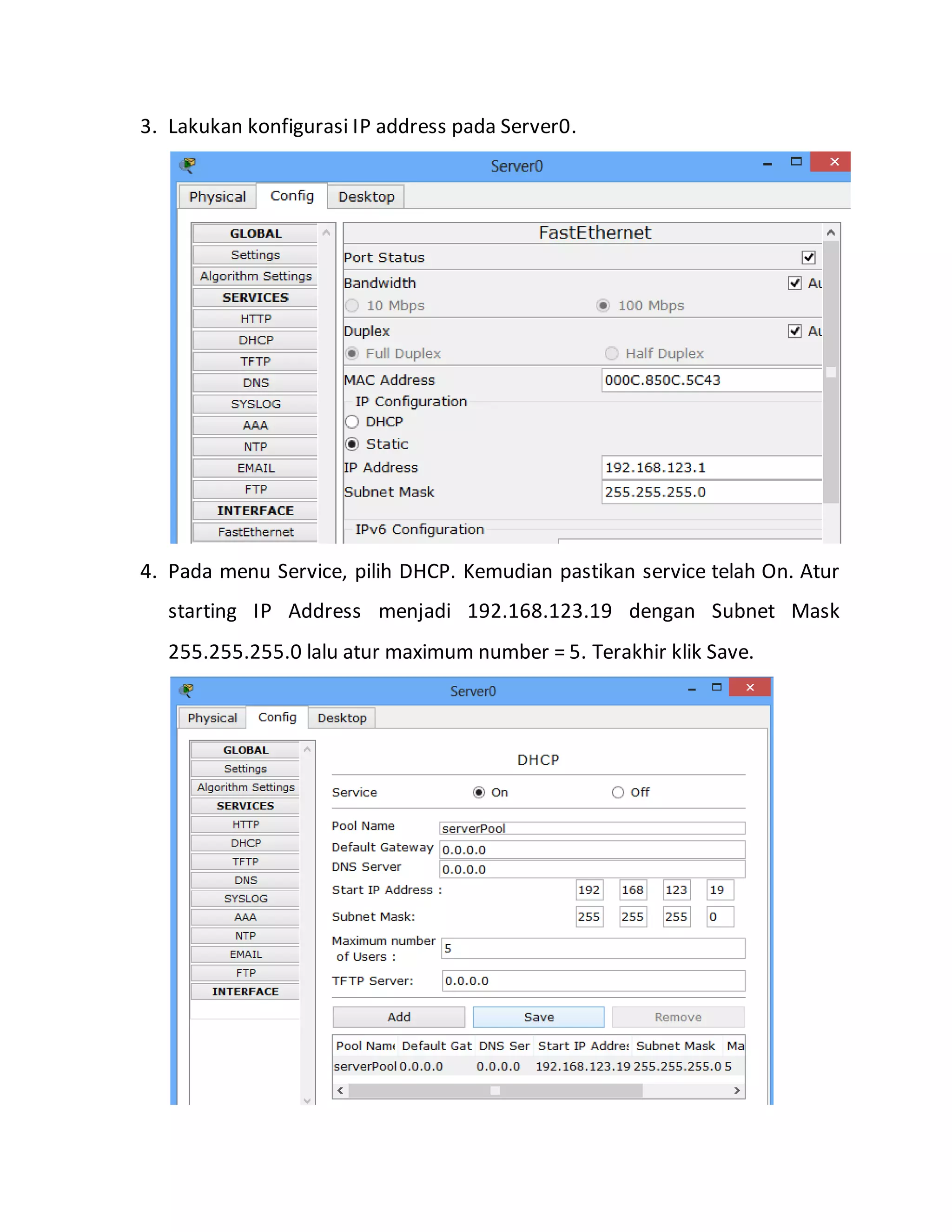 Praktikum jaringan komputer 3 dhcp server eksperimen | DOCX