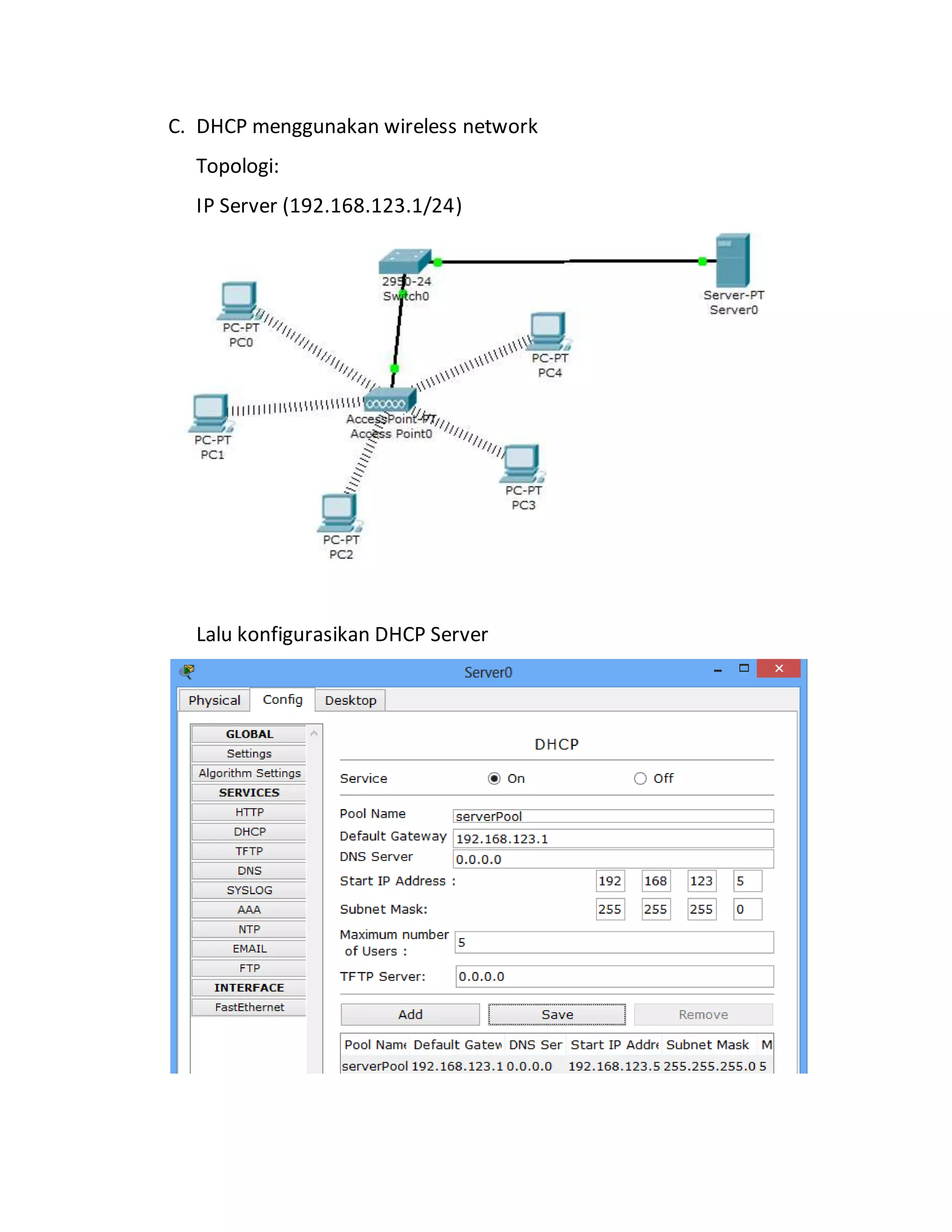 Praktikum jaringan komputer 3 dhcp server eksperimen | DOCX