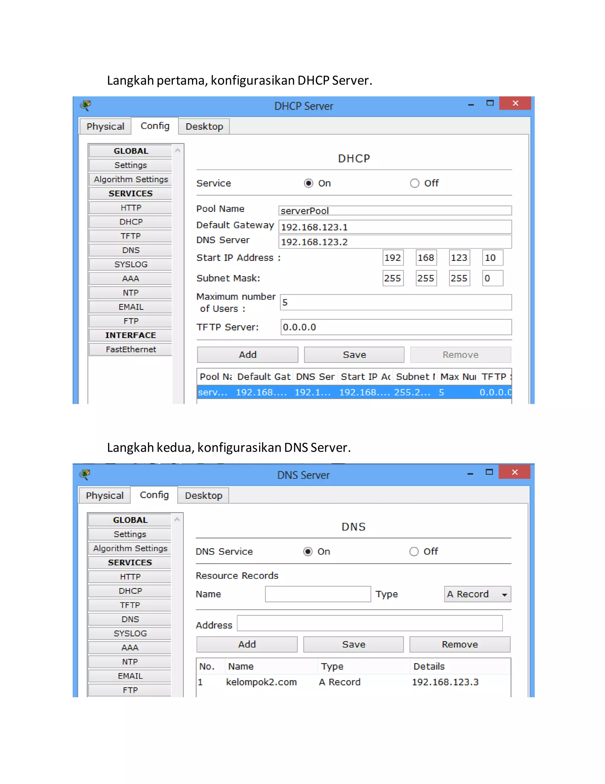Praktikum jaringan komputer 3 dns server eksperimen | DOCX