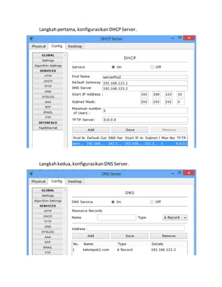Praktikum jaringan komputer 3 dns server eksperimen | DOCX