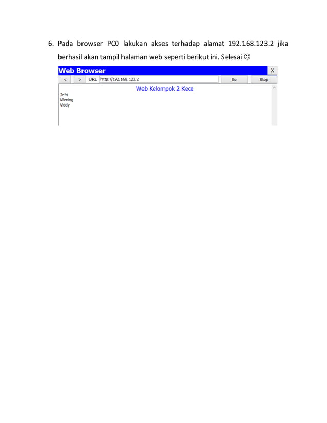 Praktikum jaringan komputer 3 http server | DOCX