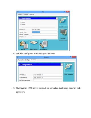 Praktikum jaringan komputer 3 http server eksperimen | PDF