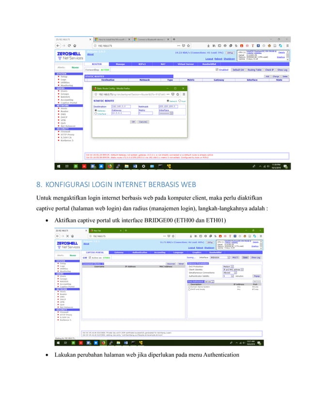 Praktikum Jaringan Komputer zeroshell | PDF