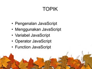 Praktikum javascript | PPT